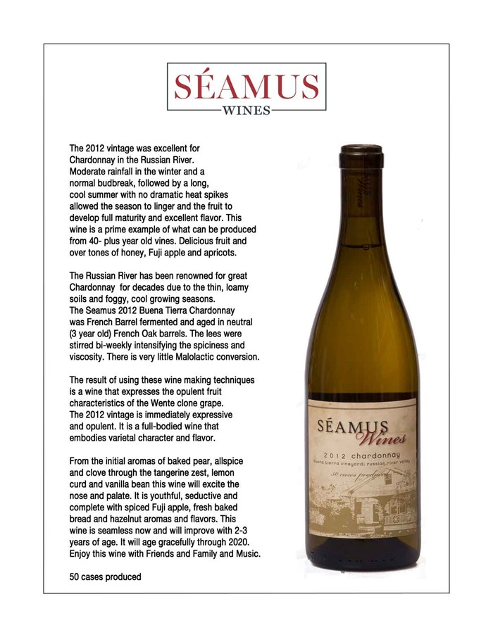 Winery Profile: Séamus Wines – BuyWine.com